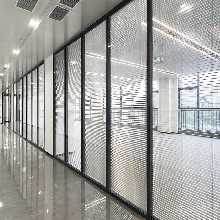 Folding Glass Partition Wall Panel Office Separator with Durable Glass ...