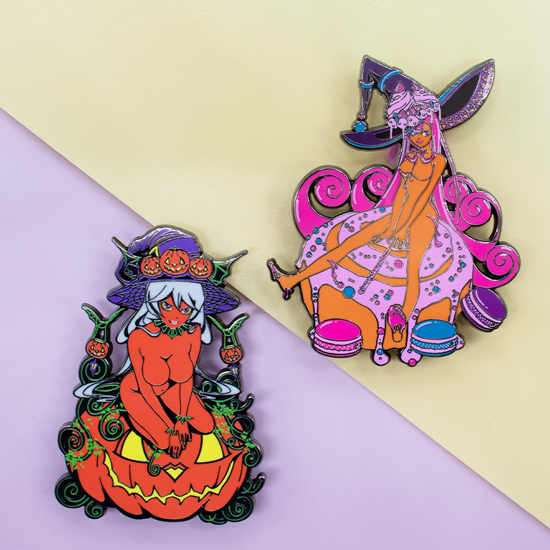 Custom Black Nickel Plated Anime Hard Enamel Pin - No Min