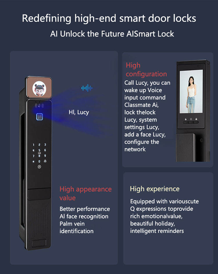 TYSH Digital Security Lock 3d Face Recgonistion Palm Vein Tuya Wifi ...