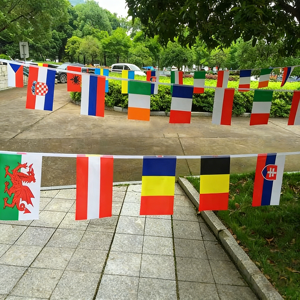 OEM Custom Printed Cheap Bunting Flags Polyester String Flag Banner ...