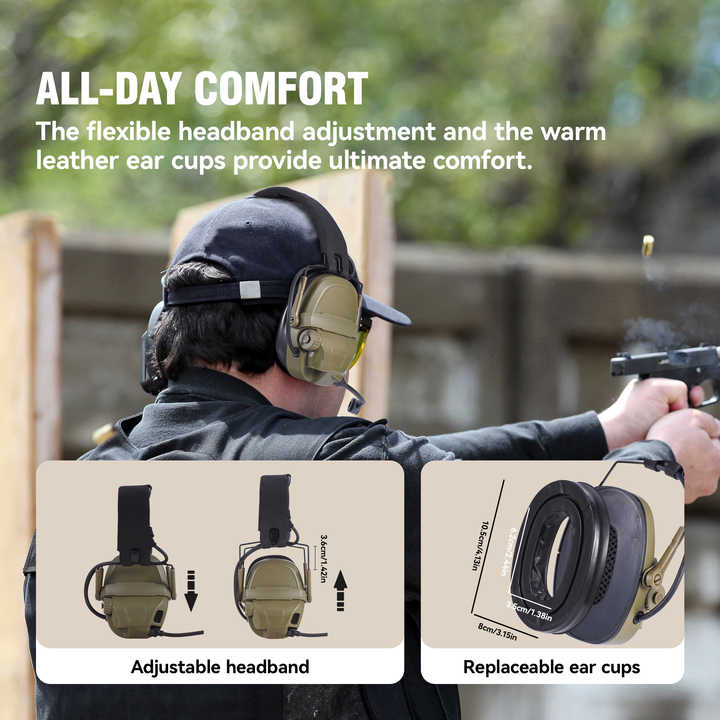 AMP New Arrivals 30dB Electronic Tactical Hearing Protection Headphones ...