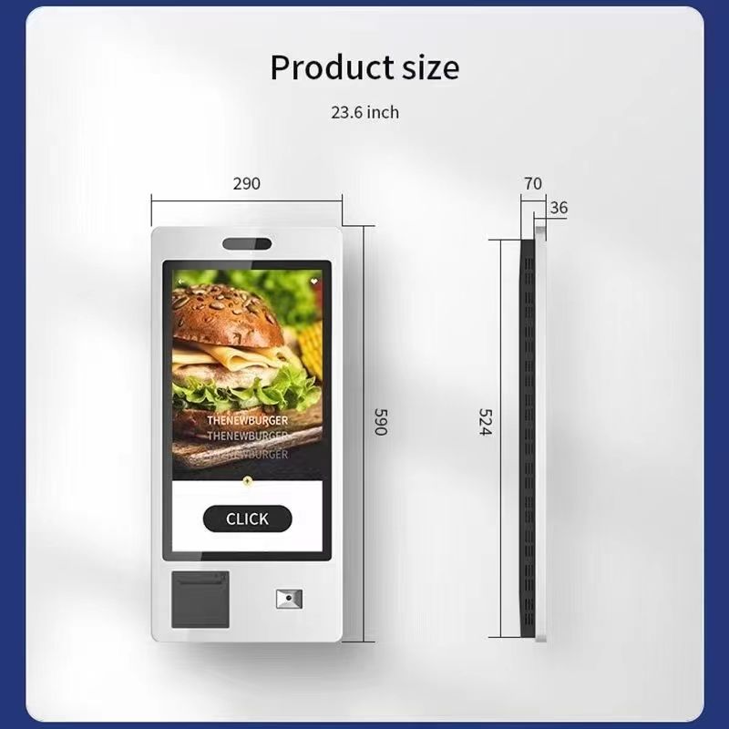 24-Inch Self-Service Touch Screen Kiosk with Barcode Scanner Self-Pay ...