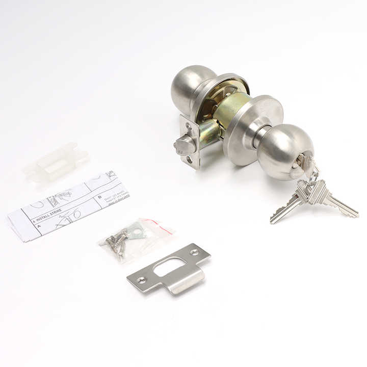 304 Stainless Steel Heavy Duty Cylindrical Round Knob Lock for Hotel ...