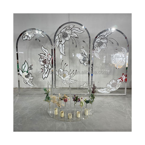 Beautiful Tempered Glass Round Wedding Stage Platform for Event ...