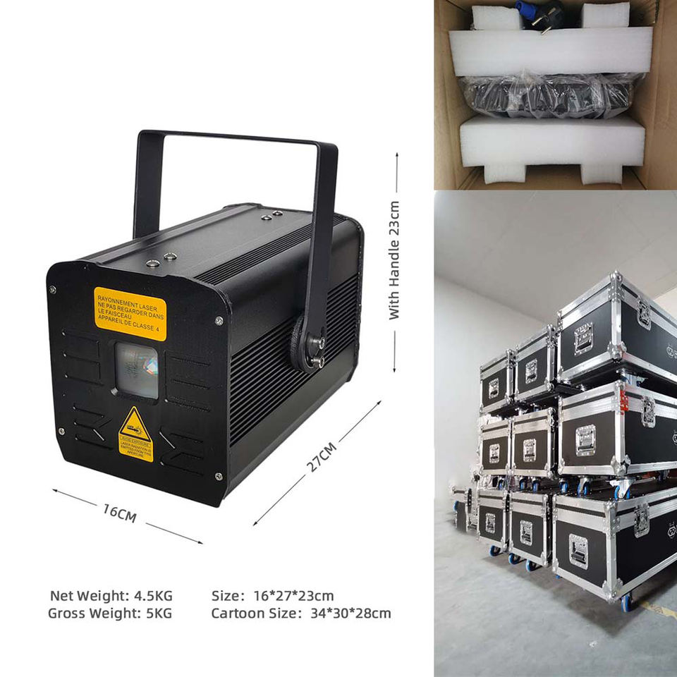 5W High Power IP65 Rated Full Color Aluminum Laser Lights Waterproof ...
