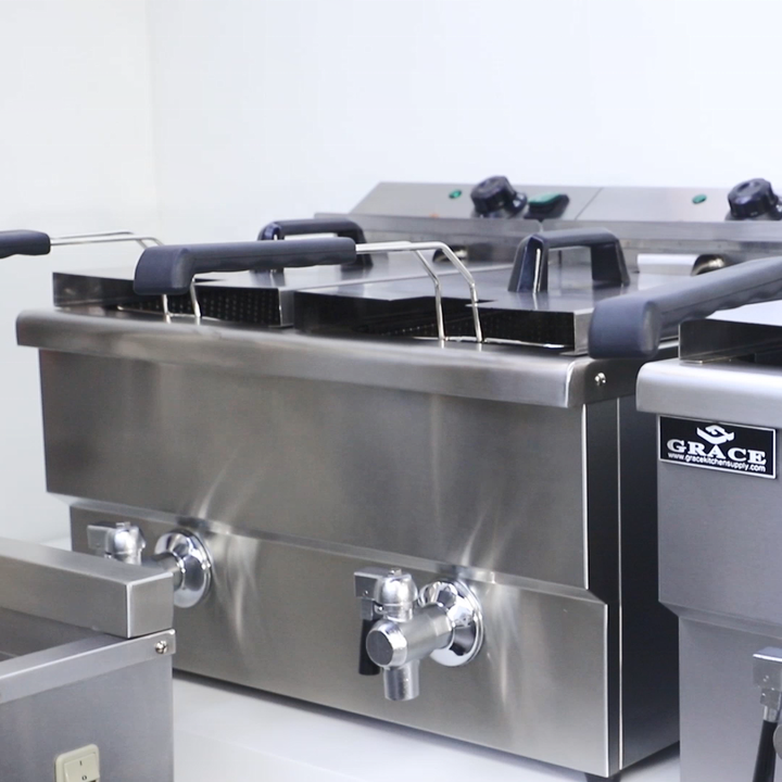 GRACE Potato Chips 12 Liter Double Oil Tank Electric Fryer