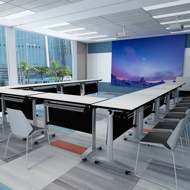 Office Furniture Workstation Foldable Flip Top Training Table Meeting ...