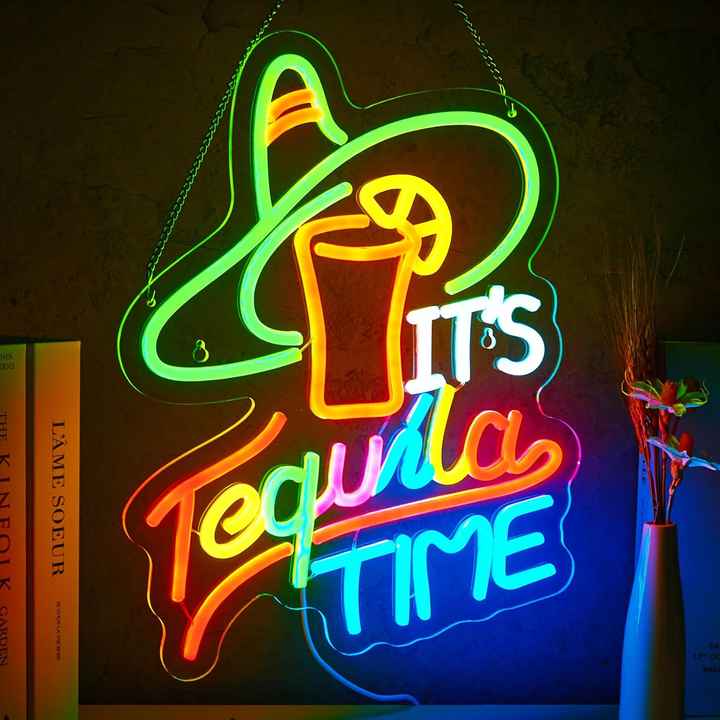 Its Tequila Time Neon Sign LED Tequila Neon Beer Sign Drinks Funny Neon ...