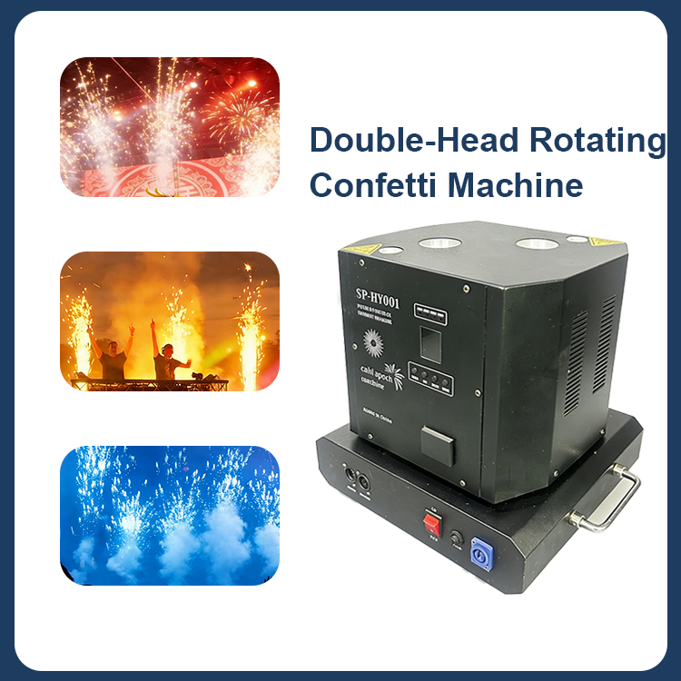 MINGLANG 1300W Electric Oscillating Cold Spark Fireworks Machine DMX512 ...