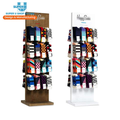 Custom Round Rotating Sock Counter Display Rack - POP Up