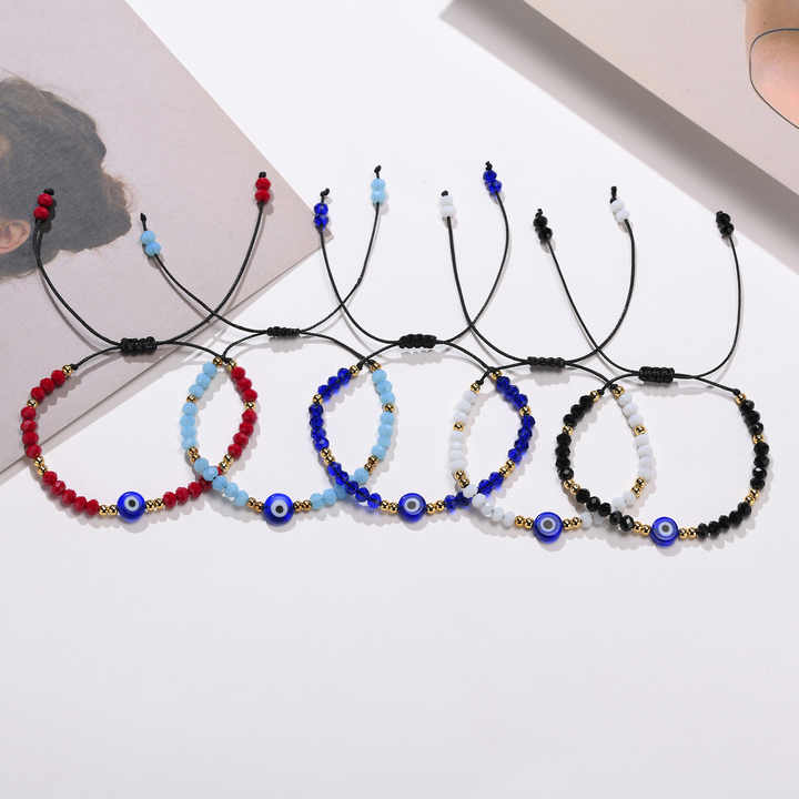Lucky Amulet Devils Eyes Handmade Rope Braided Bracelet