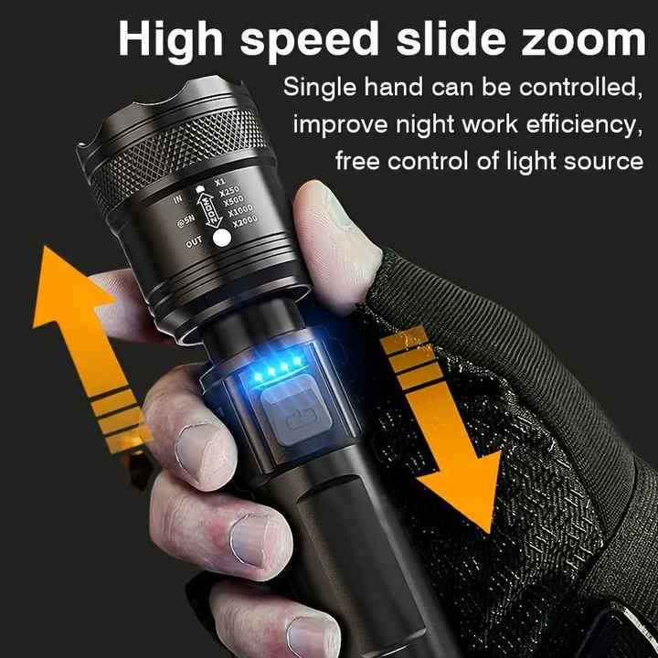 1000 Lumen Power Display USB Rechargeable Telescopic Lantern
