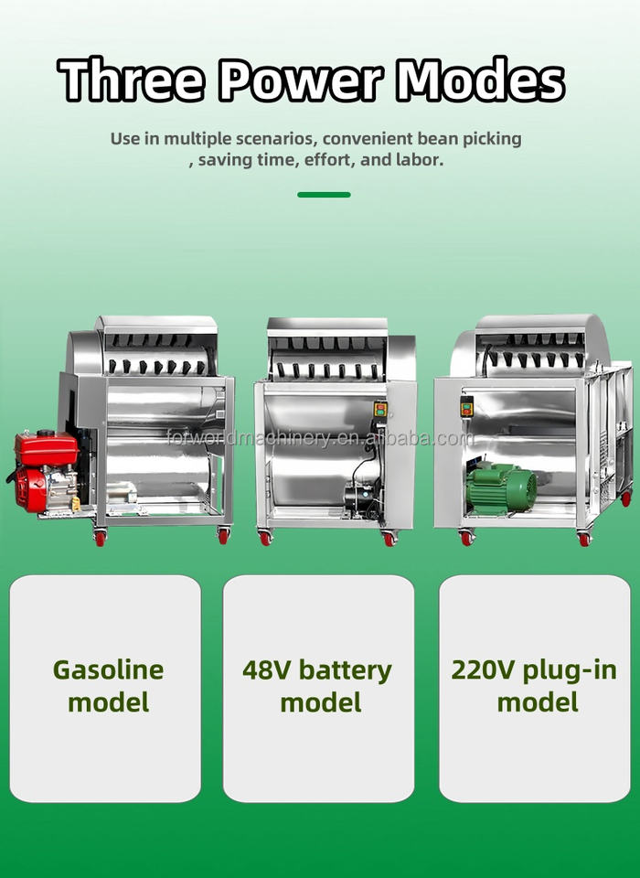 2.2KW/7.5HP Pea Leaf Separating Picking Machine Green Bean Processing ...