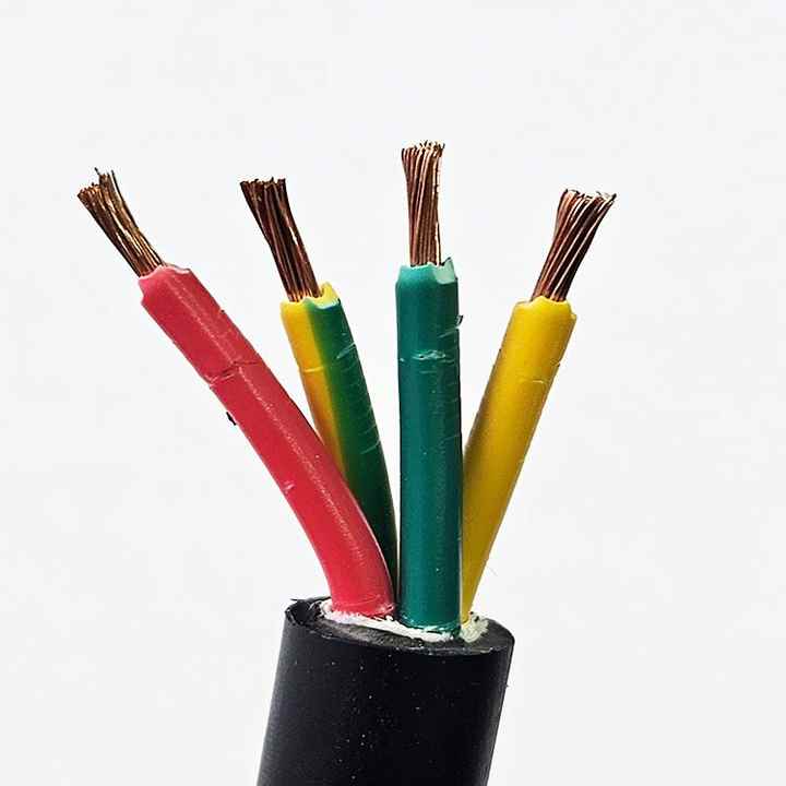 Copper Conductor Flexible Cable RVV, 2 3 4 5 Core 0.75 1 1.5 2.5 4 6mm Electrical Cable Wire ...