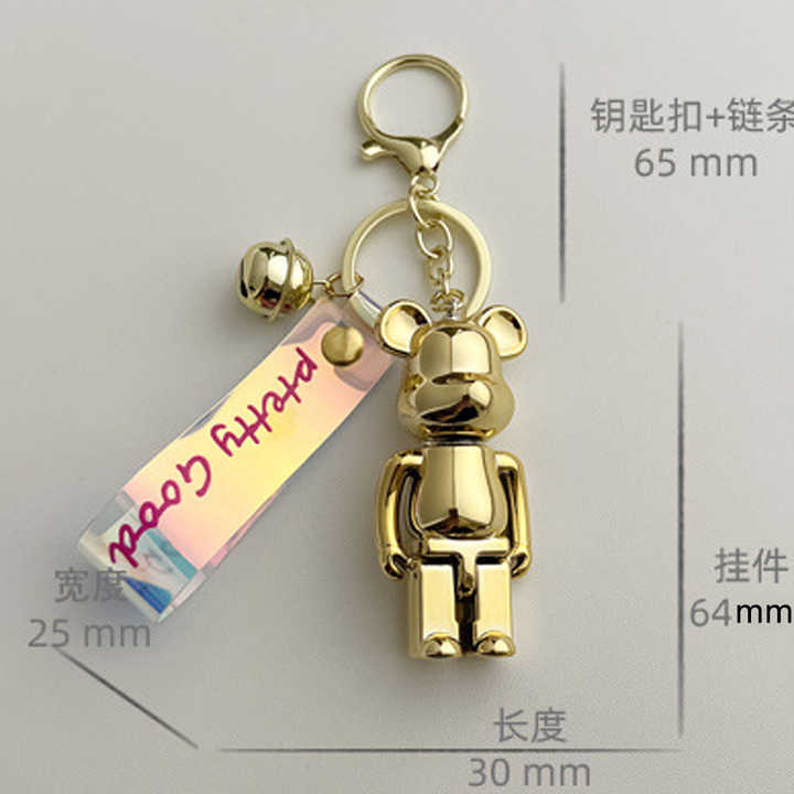 Wholesale Acrylic 3d Violent Bear Couple Keychains