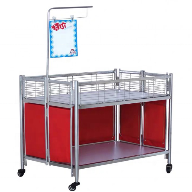 Modern Exhibition Stand Promotion Table Metal Supermarket Promotion ...