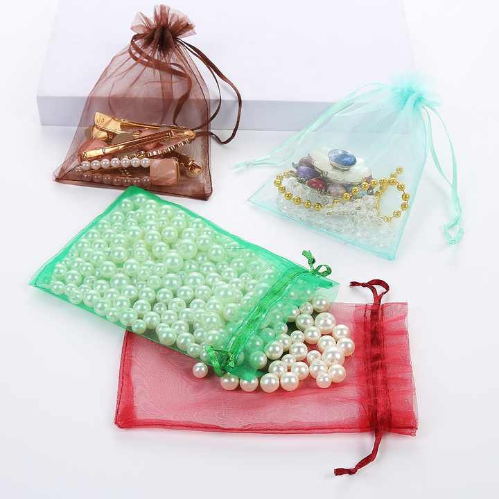 Custom Mesh Organza Pouch Jewelry Bags - Elegant Gift Packaging