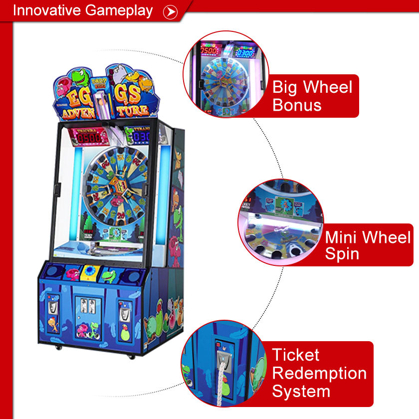 Eggs Adventure CE Coin Operated Coin Drop Ticket Redemption Arcade ...
