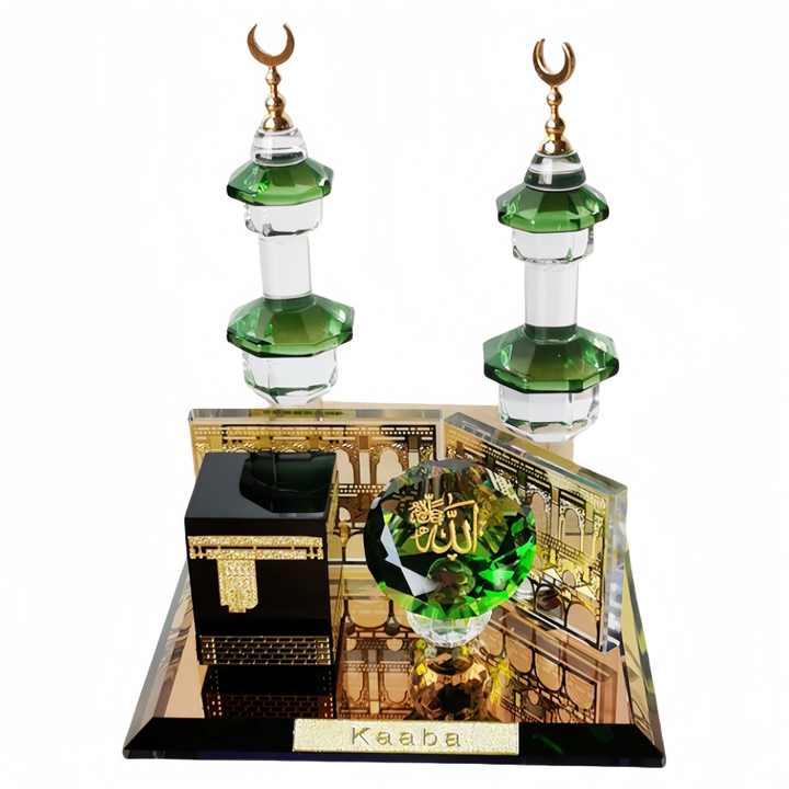 Makkah Mecca Crystal Glass Trophy Allah Kaaba Quran Islamic Eid Gift ...