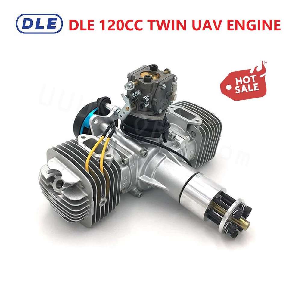 DLE 120CC Twin UAV Engine with 14V 80W/180W Power Generator System ...