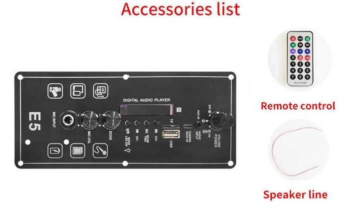 Customizable 5V Portable Speaker Home Amplifier Board with FM BT Audio ...