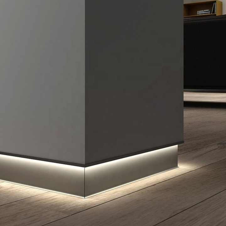 Custom Modern Flooring - LED Baseboard Lighting Profile
