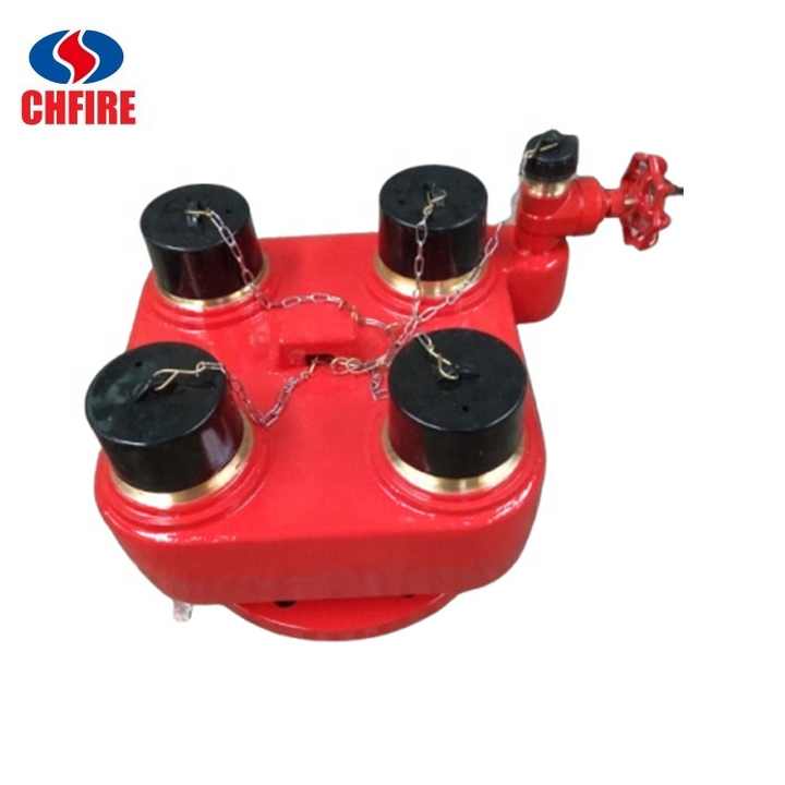 4-Way Fire Department Connection Siamese Breeching Inlet Valve for Fire ...