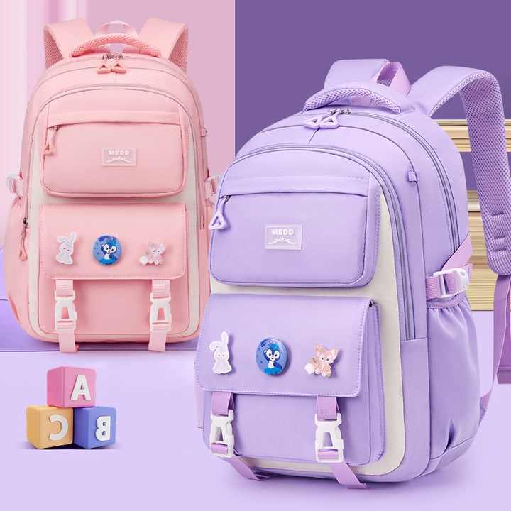 2024 New Girls' Backpack Waterproof and Breathable Multi-layer Large ...