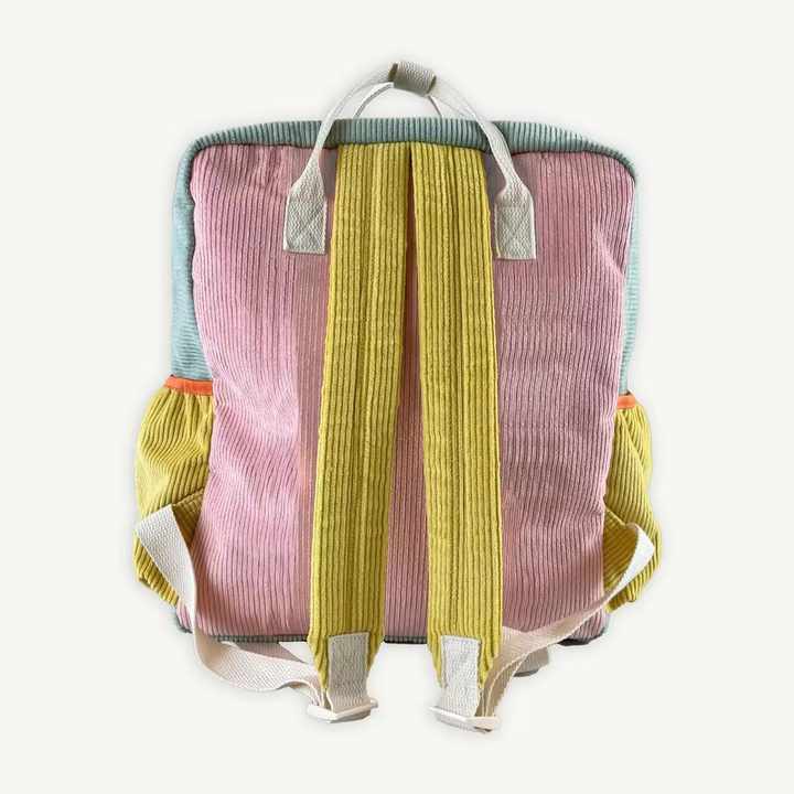 Wholesale Custom Mini Color Block School Bags - Corduroy