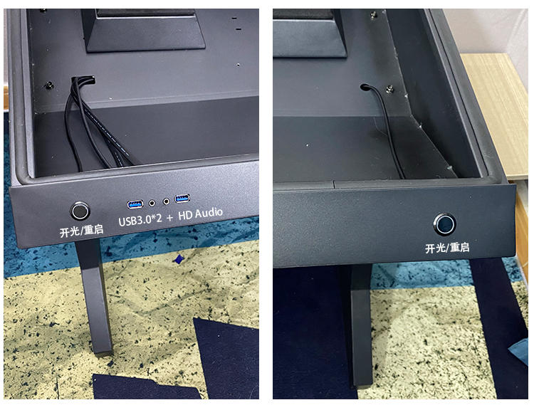 Homemade Tempered Glass Side Panel Desktop Computer Desk RGB ATX PC ...