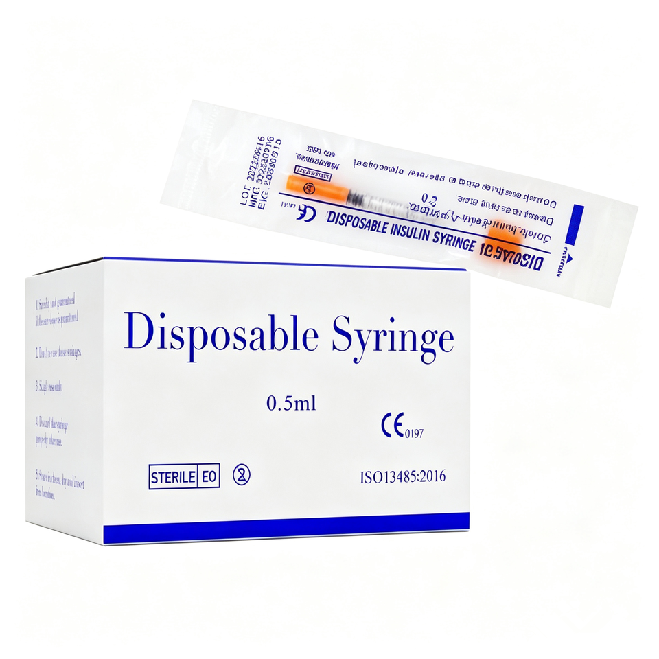 Veterinary Syringe 1ml case Syringe Seringa De Insulina 0.3ml 0.5ml 1ml ...