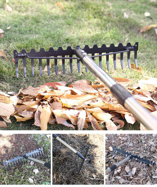 Silt Leaf Rake Pool Carpet Rake & Spading Forks Root Rake for Mini ...
