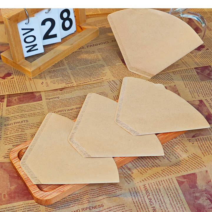 U Shape Coffee Filter Paper Fan Shaped Drip Coffee Filters Unbleached ...