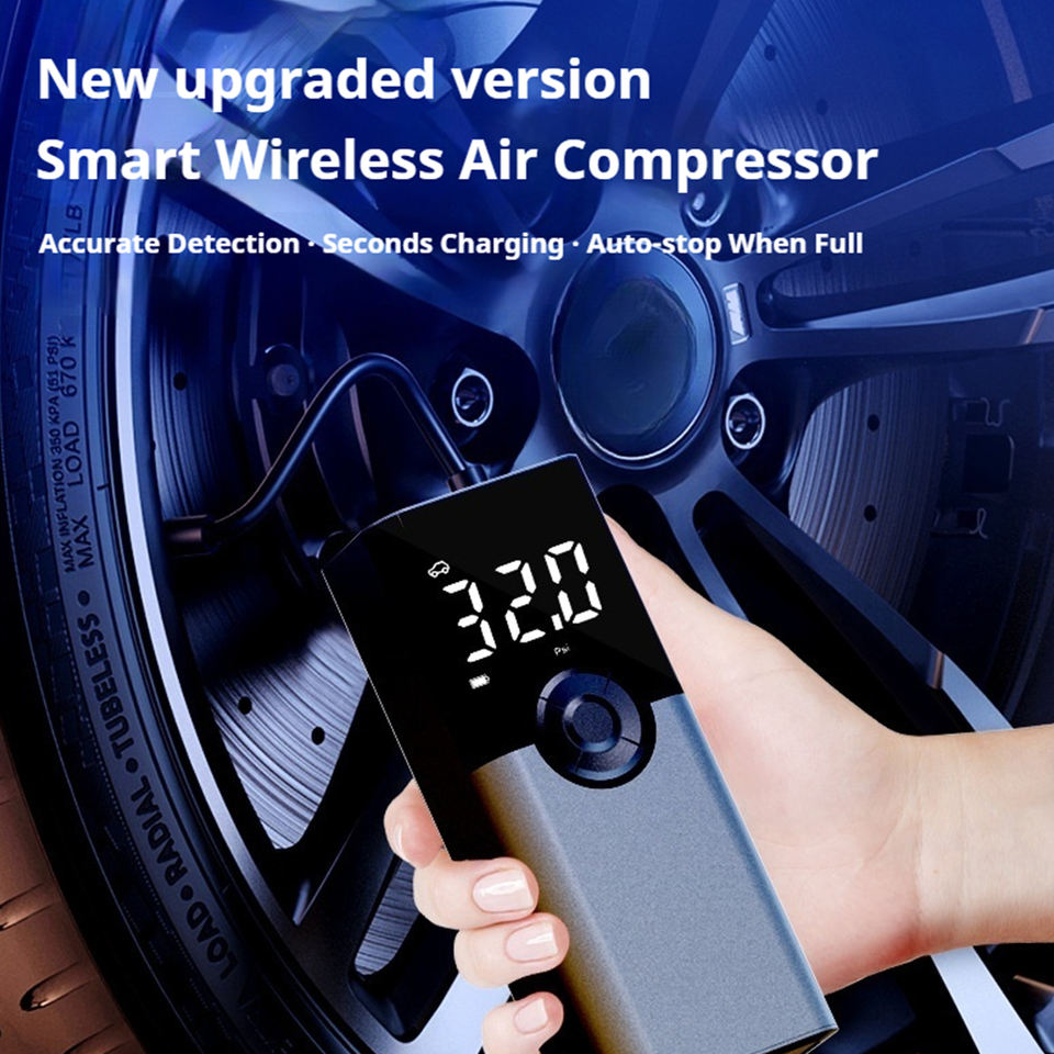 101-150PSI Wireless Digital Portable Mini Electric Tire Inflator ...