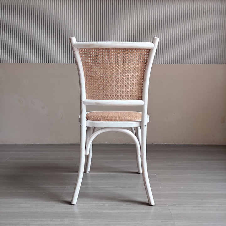 Stackable Modern White Back Rattan Chair Wedding Party Event Chairs ...