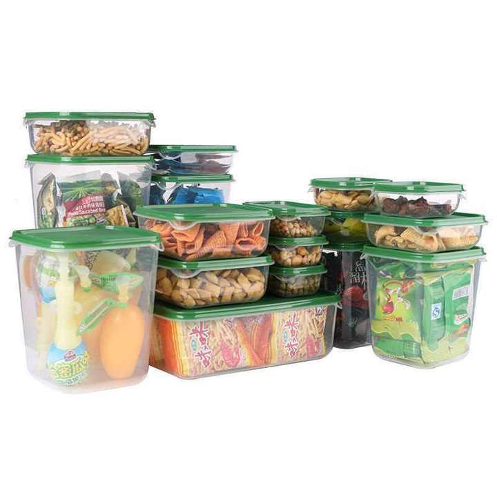 HYRI 2024 Hot Plastic Food Container Set With Lids 17-Piece Kitchen ...