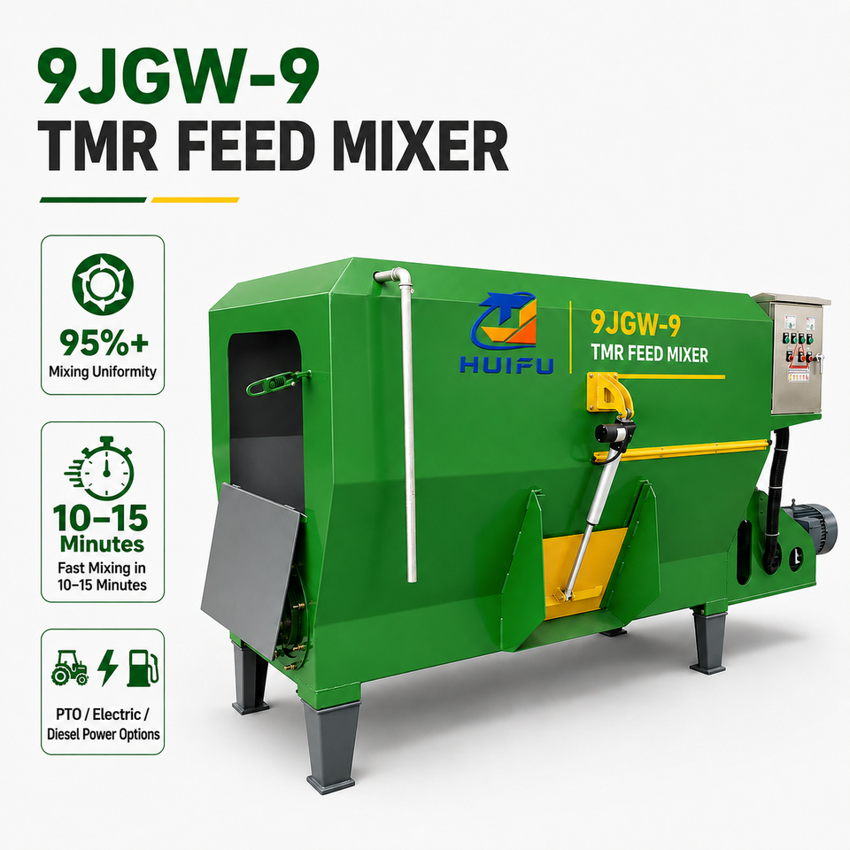 HUIFU Electric TMR Feed Mixer Machine Total Mixed Ration Mixer Double ...
