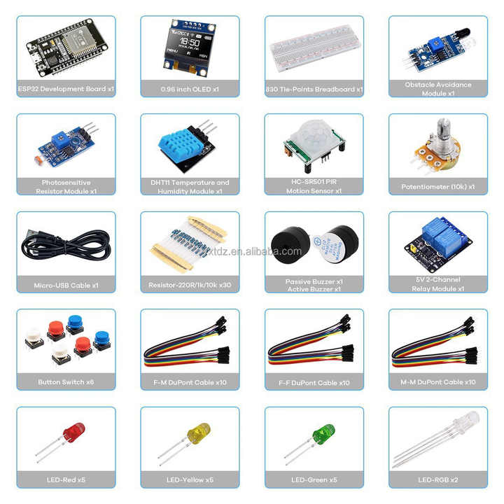 YIXINTAI Starter Kit for ESP32 Esp-32s WIFI Module OT Development Board ...