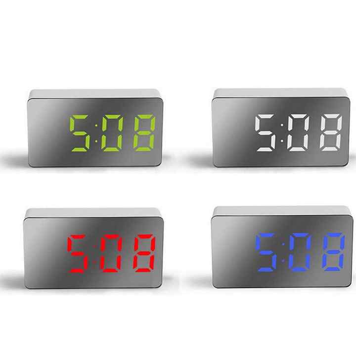 Small Mini Digital Alarm Clock for Travel with LED Time or Temperature ...
