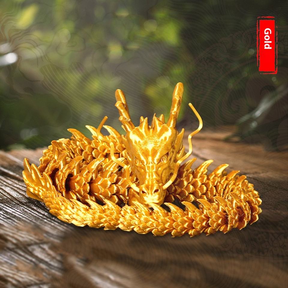 3D Printed Vertical Modern Dragon Design PLA Handicraft Movable ...