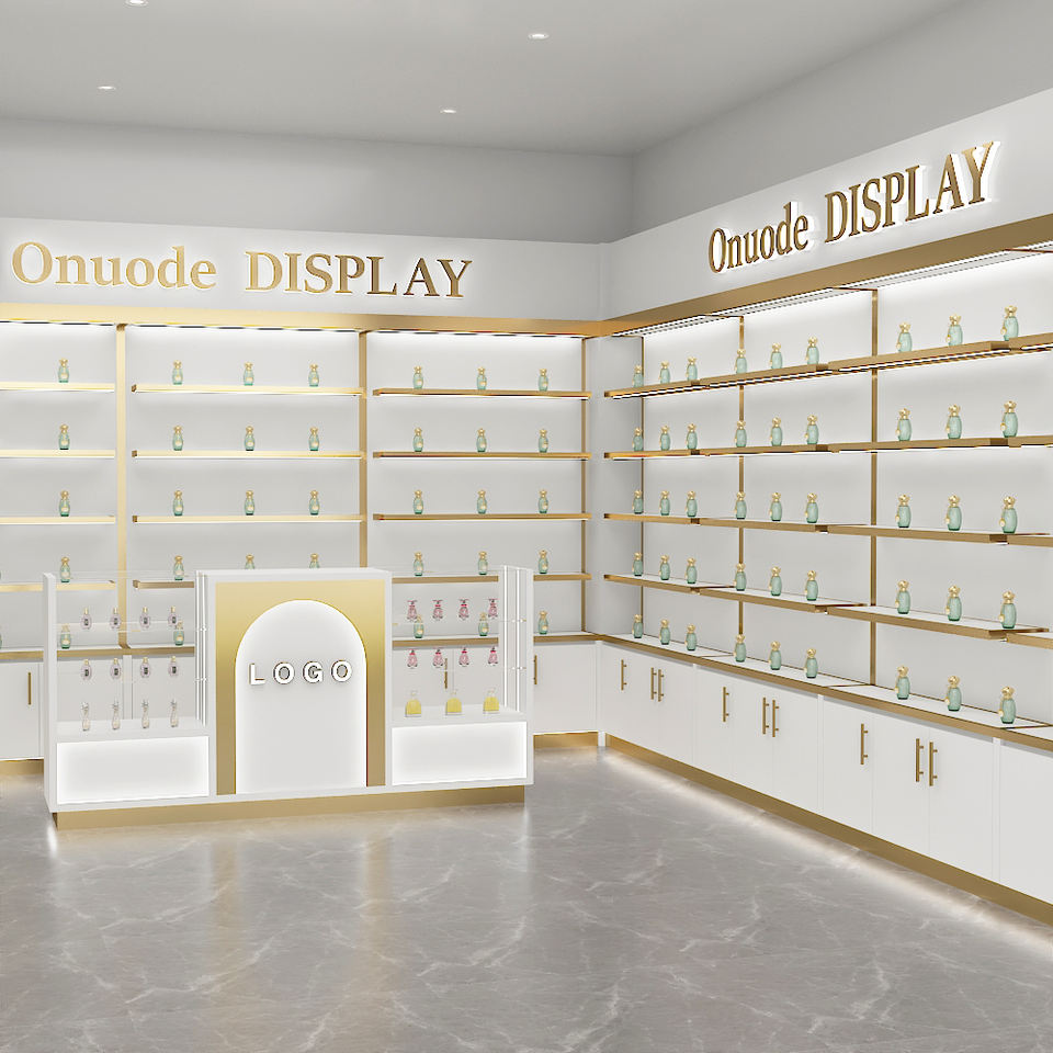 Custom Perfume Display Shelf & Showcase One-Stop Store Interior Design ...
