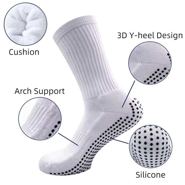 Wholesale Mens Anti slip Grip Socks Custom Design Soccer Grip Socks ...