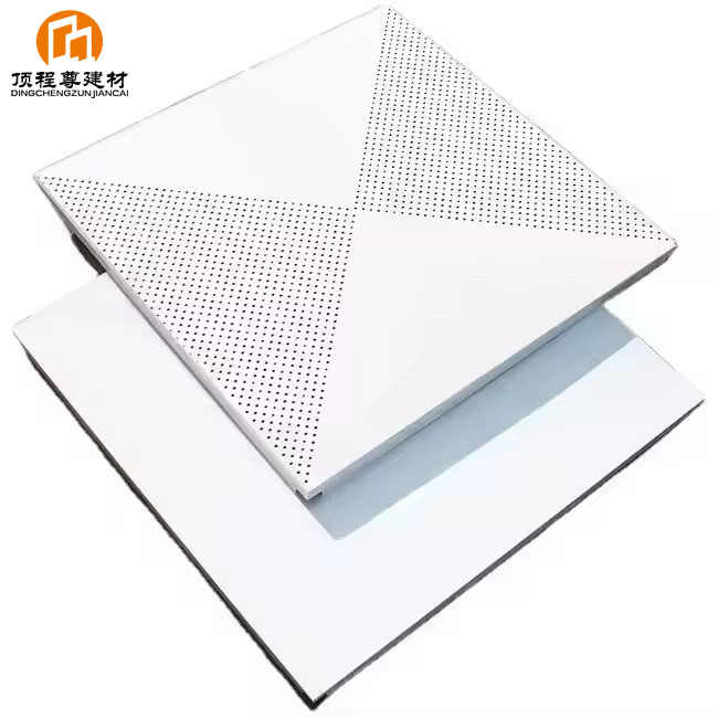 Modern School 600X600 Soundproof Perforated Aluminum Panel Drop Ceiling ...