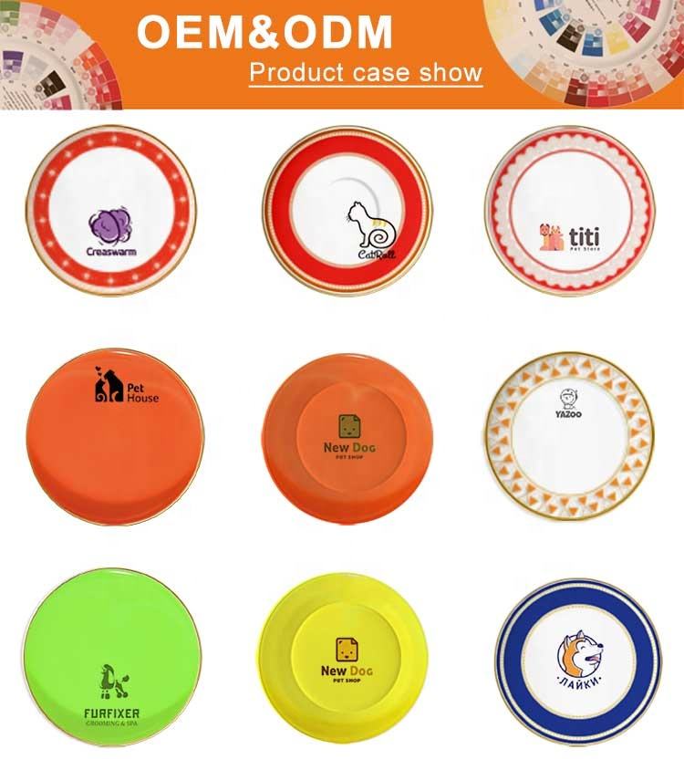 Custom Logo White Glazed Printing Side Plates for Parties