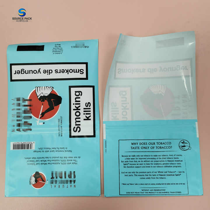Laminated Plastic 30g Tobacco Leaf Packaging Eco Friendly 50g Tobacco ...