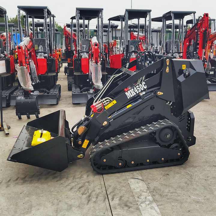 Earth Moving Machinery Mini Tracked Skid Steer Loader 25HP Small Mini Track Skid Steer for Sale ...