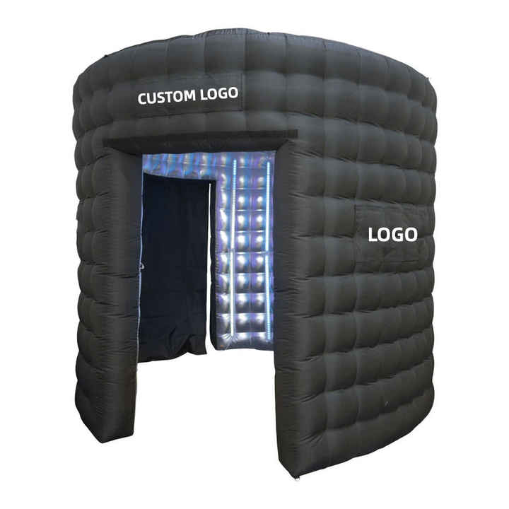 Custom Black Dome Inflatable 360 Photos Booth Enclosure