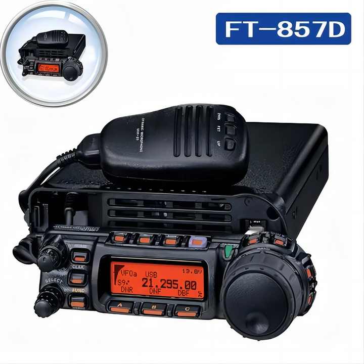 Walkie-talkie de largo alcance 100 km HF VHF UHF 857D para vehículos