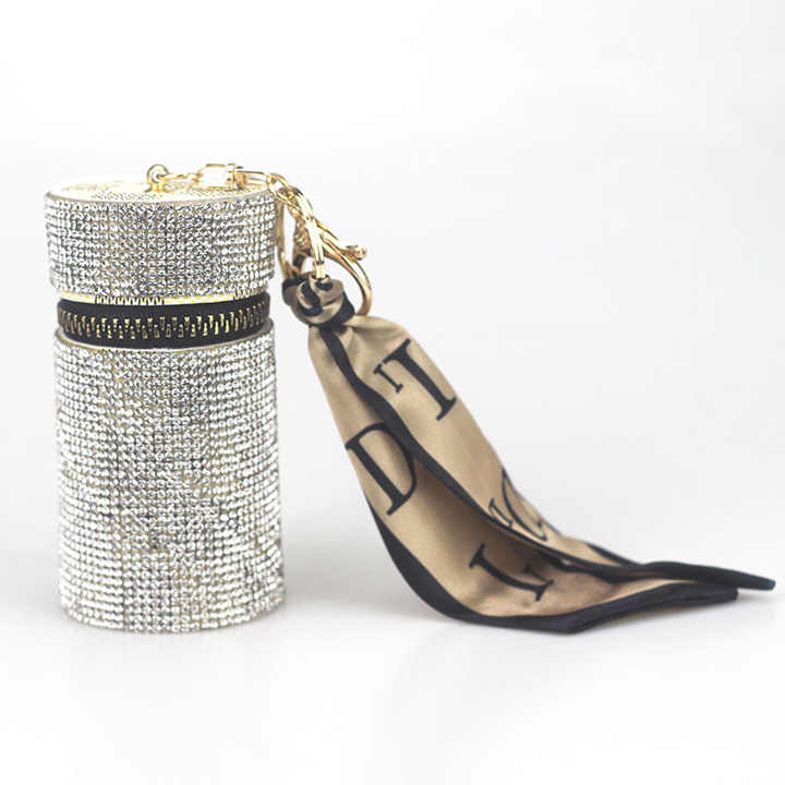 Dickmon High Quality Pu Leather Lipstick Bag Diamond Pendant Women ...