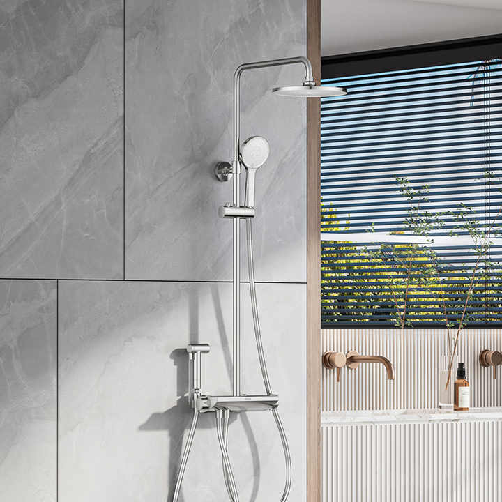 JOMOO Shower Set - 4 Function Chrome Descaling Thermostat
